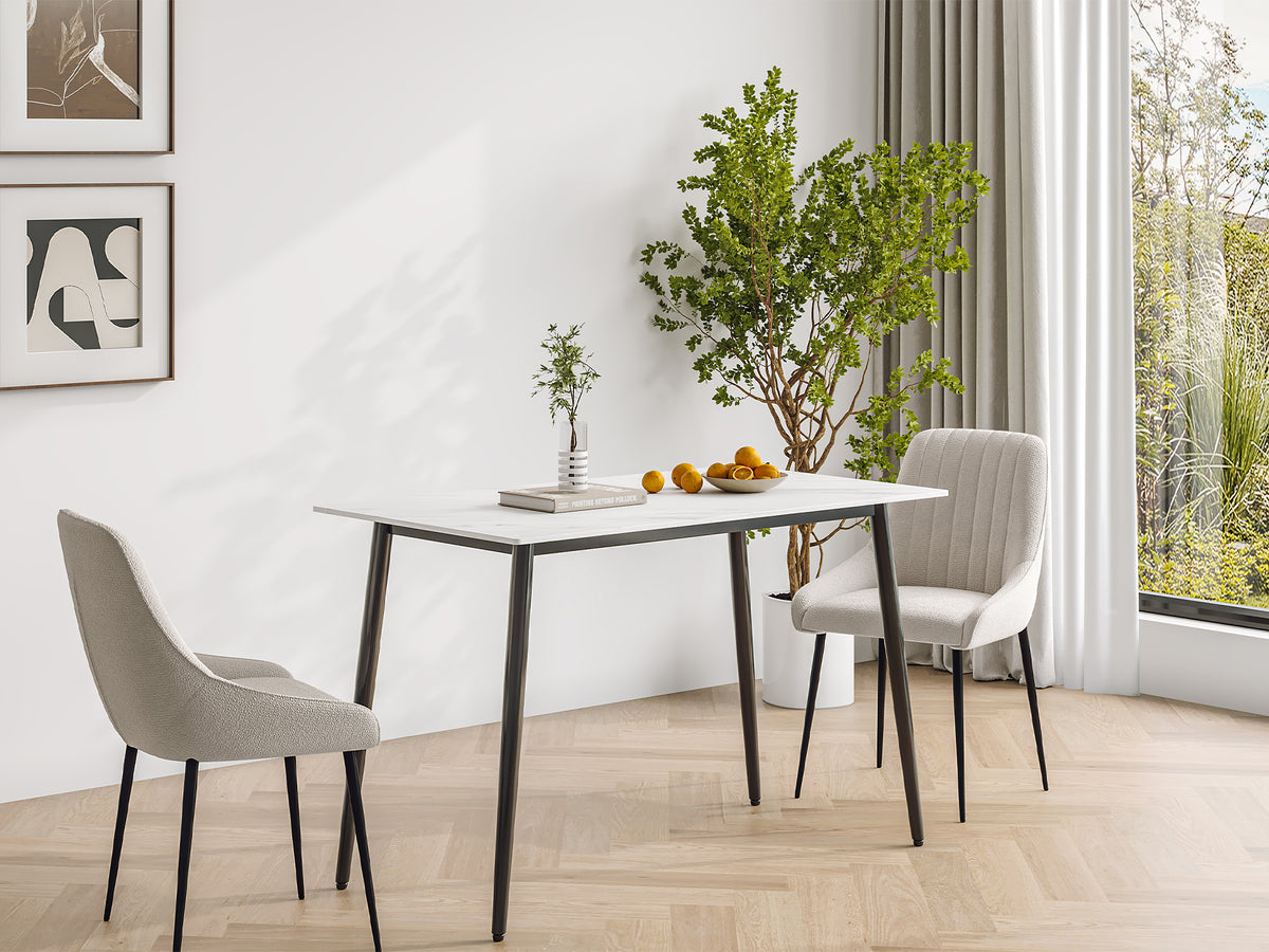 James Rectangular Ceramic Dining Table 120 x 80cm