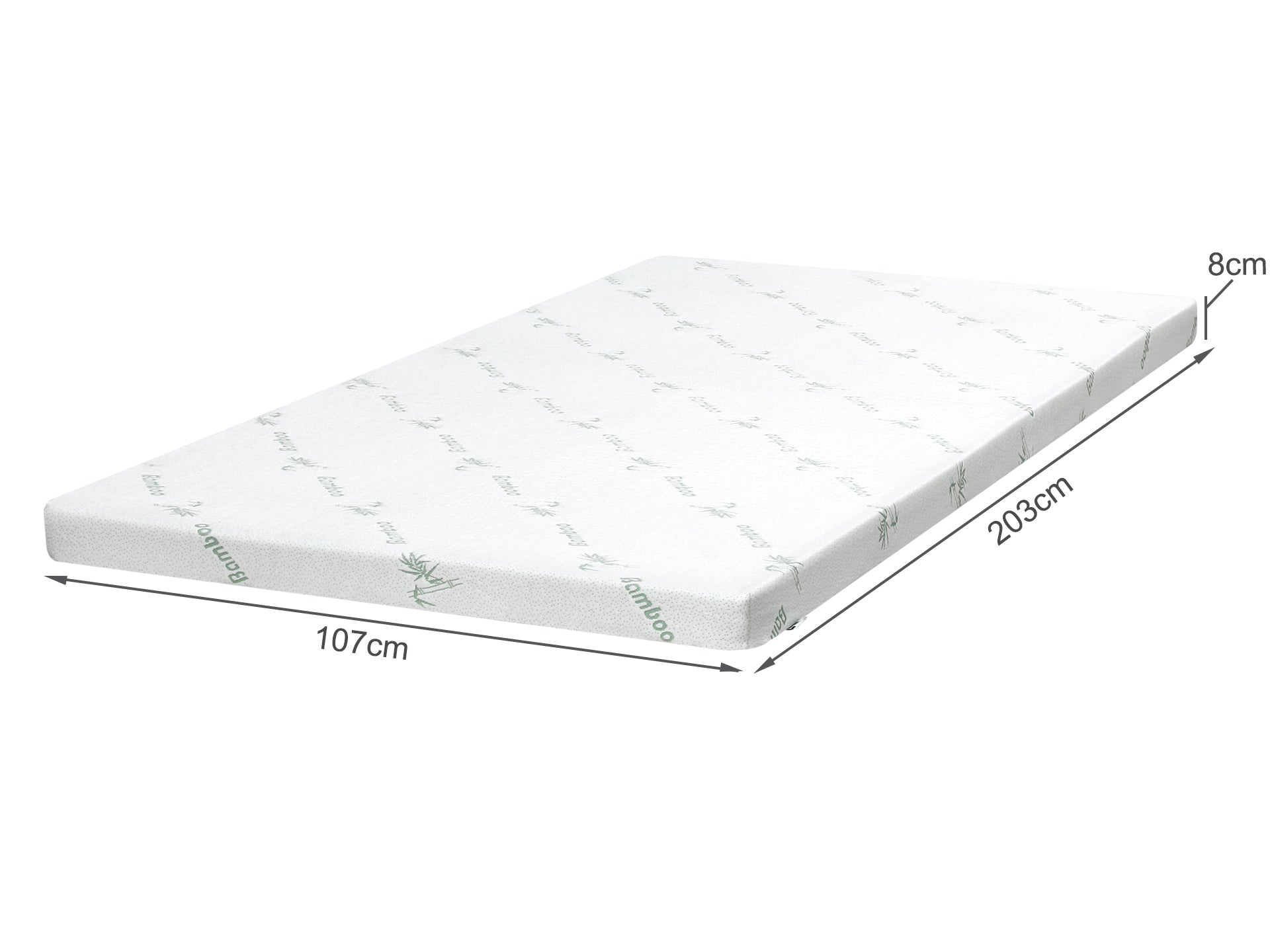 Comfort Plush Gel Memory Foam Mattress Topper - King Single