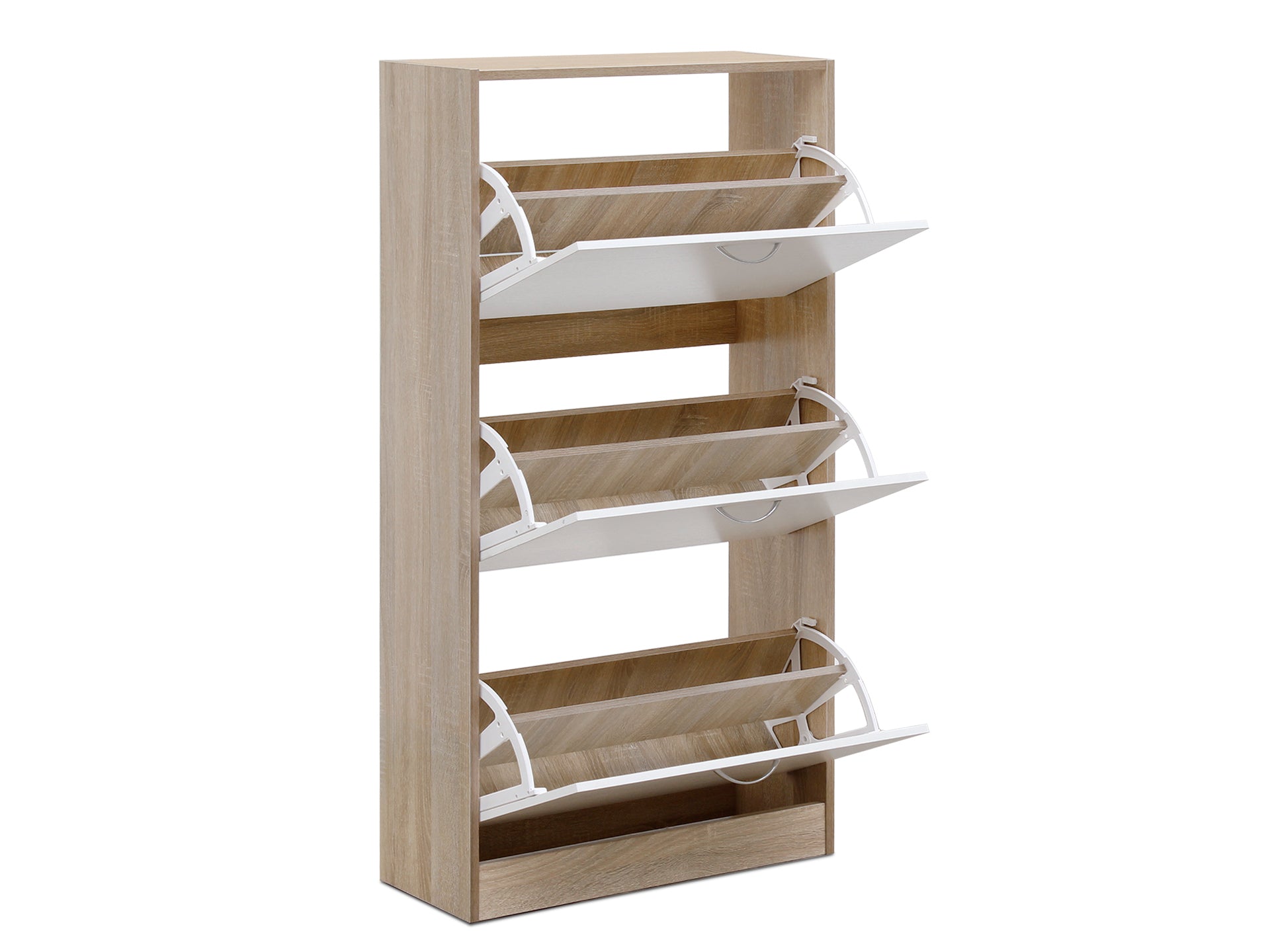 Matilda 3 Drawer Shoe Cabinet Storage Rack - Oak